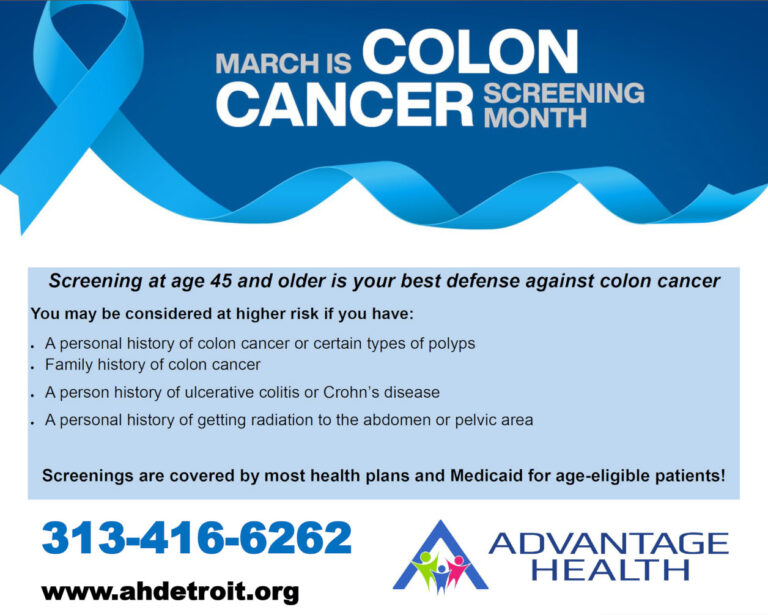 March is Colon Cancer Screening Month - Advantage Health